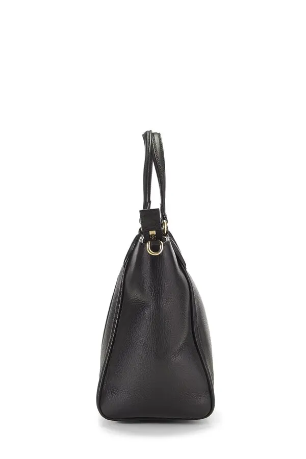 Gucci Leather Soho Top Handle Bag - Black