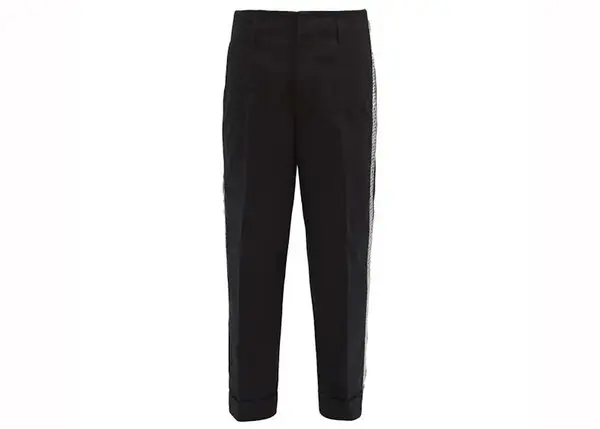 Moncler X Fragment Geometric Embroidered Logo Trousers - Black