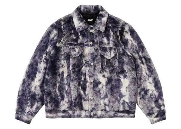 PALACE Furry Trucker Jacket - Grey