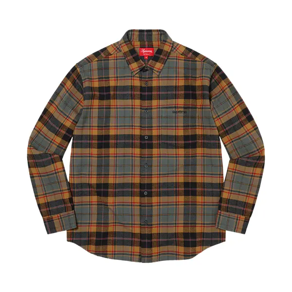 Supreme Plaid Flannel Shirt 'rust