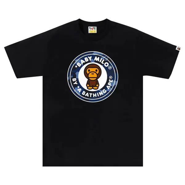 A BATHING APE Color Camo Milo Busy Works Tee - Black