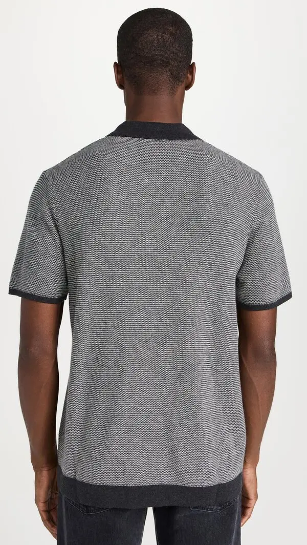 Marine Layer Liam Sweater Polo - Charcoal