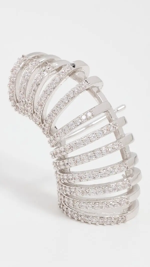 ADINA EDEN Pave Cage Stud Earrings
