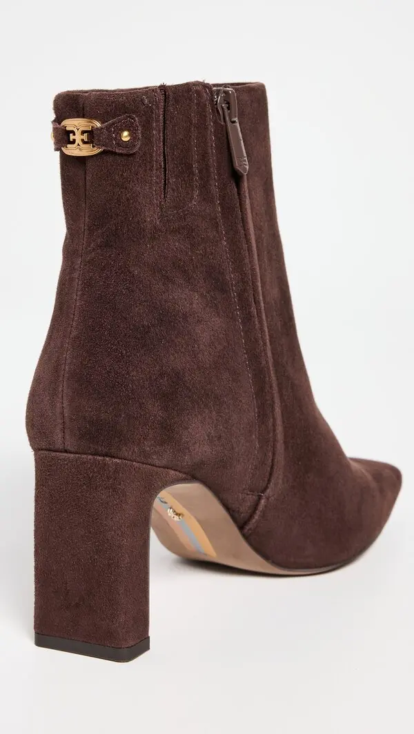 Sam Edelman Saige Booties - Dark Brown