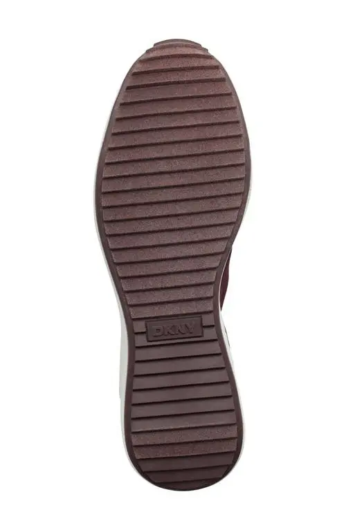 Dkny Keeva Knit Wedge Sneakers - Wine