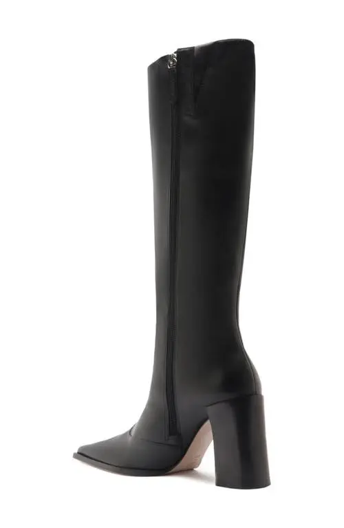 Schutz Raffaela Up Block Knee High Boots - Black
