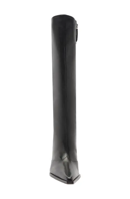 Schutz Raffaela Up Block Knee High Boots - Black