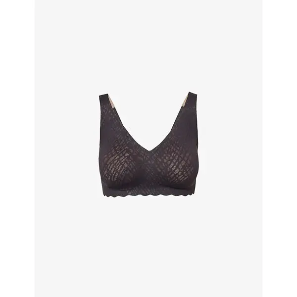 SLOGGI Zero Feel Stretch-woven Bralette - Black