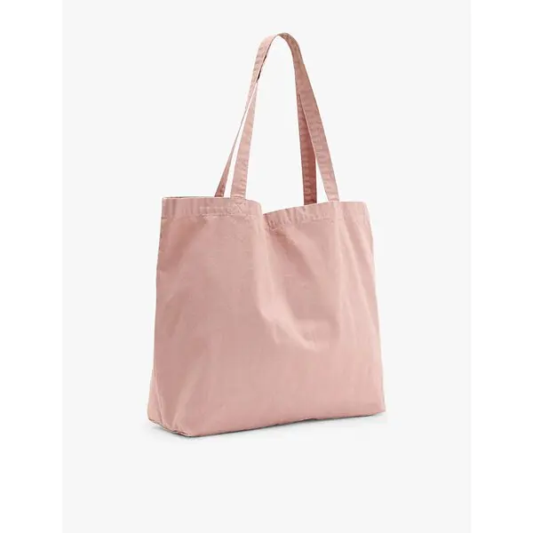 ALLSAINTS Logo-print Cotton Tote Bag - Bramble Pink