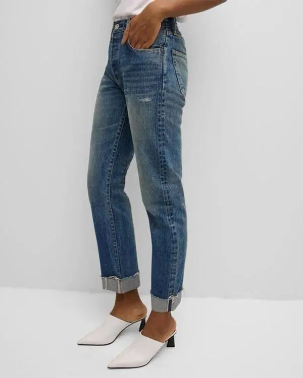 Moussy Vintage Hopewell Straight Jeans - Dkblue