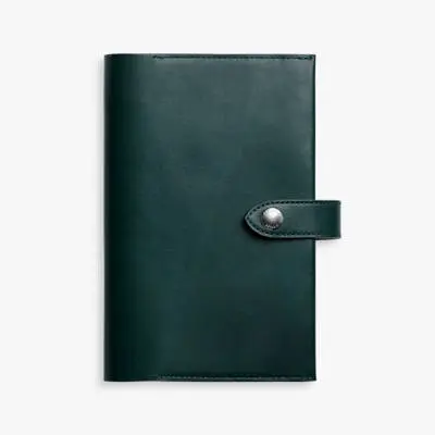 Shinola Medium Journal Cover In Vachetta Leather - Green