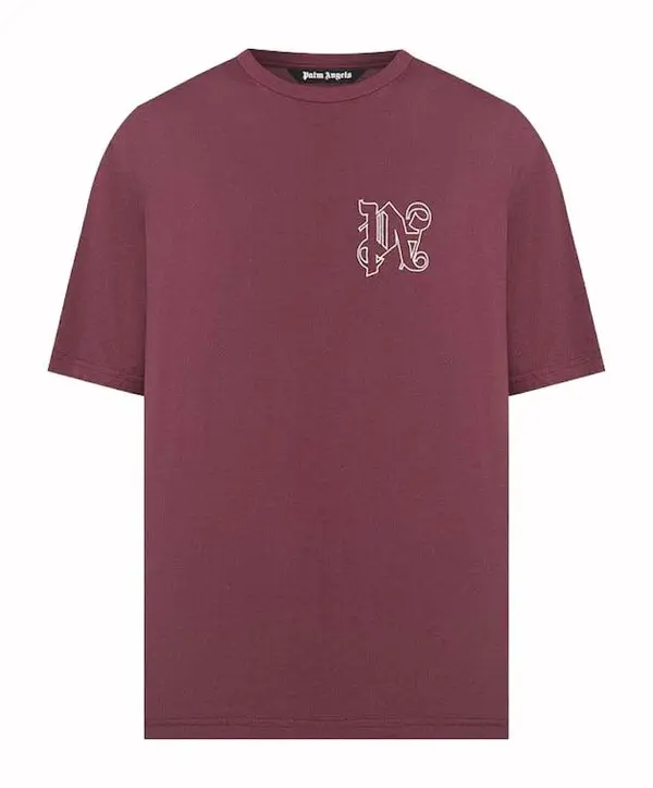 Palm Angels Pa Logo T-shirt - Burgundy