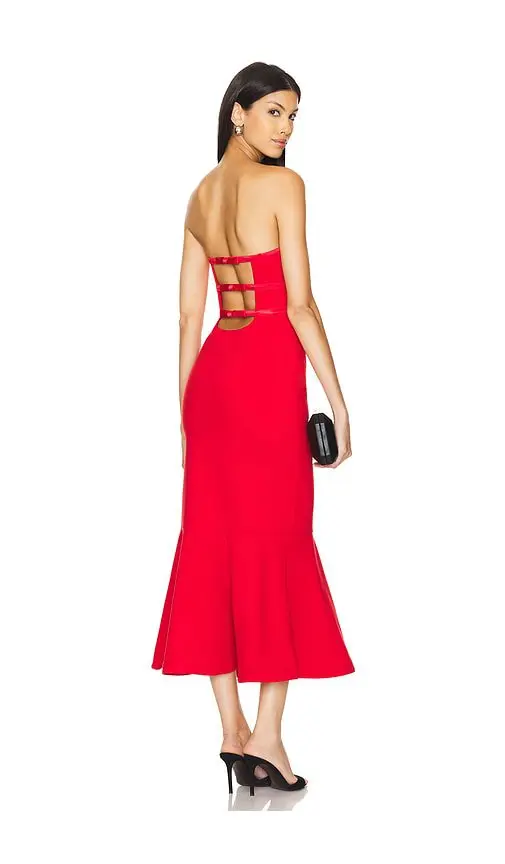 Likely Mille Strapless Crepe Dress With Ruffled Hem