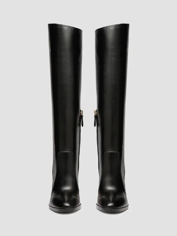 Santoni 90mm Leather Zip Boots