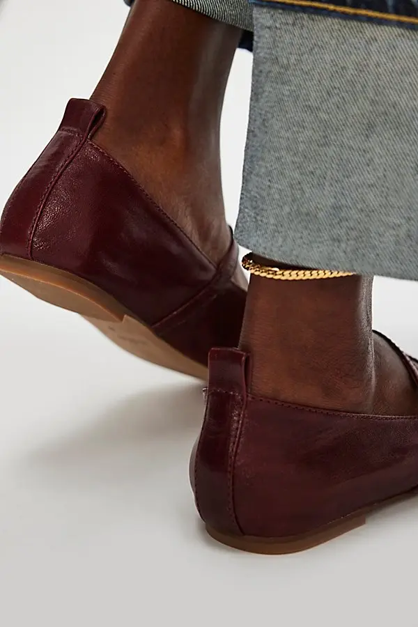 Kelsi Dagger Ferry Buckle Ballet Flats - Merlot | Editorialist display picture 1