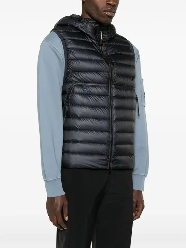 C.P. Company Goggles-Detail Padded Vest In Blue - 22% Off