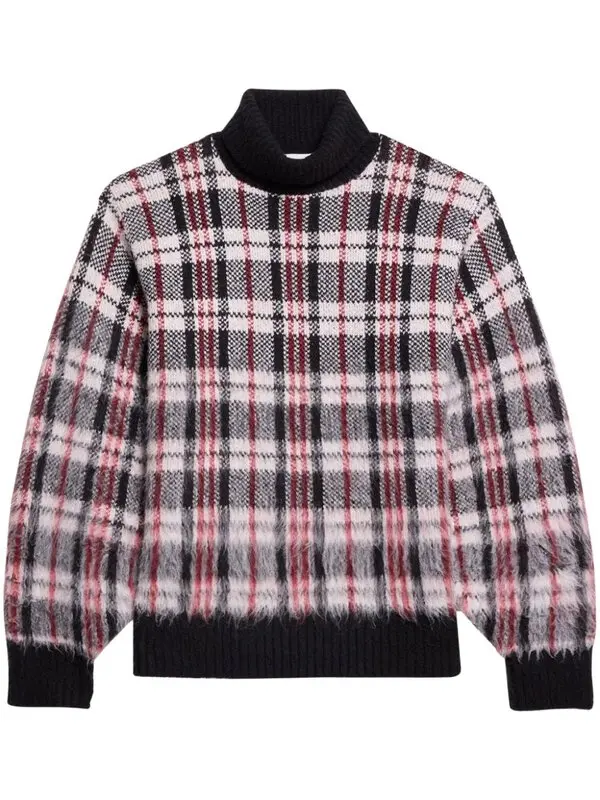 Helmut Lang Plaid-check Jumper - Black
