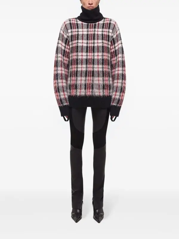 Helmut Lang Plaid-check Jumper - Black