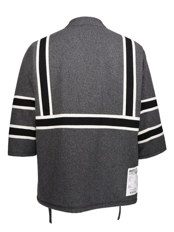 MOSTLY HEARD RARELY SEEN Striped Wool Cargo Jacket
