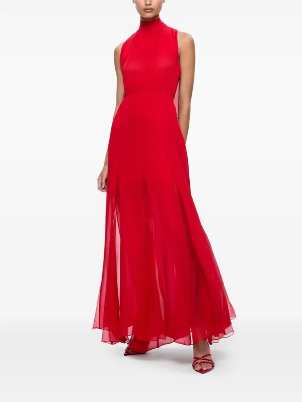 chinese dress ladies Dita Crochet Maxi Dress with Lacy Sleeves