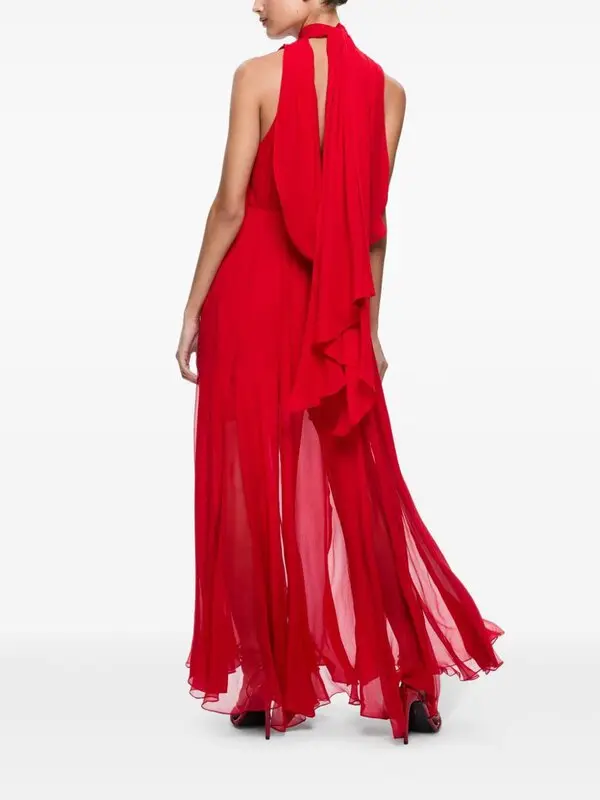 black slip maxi dress Miss Circle Women Camila Black Satin and Lace Maxi Dress