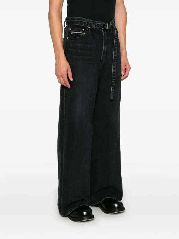 Sacai Wide-leg Jeans - Black
