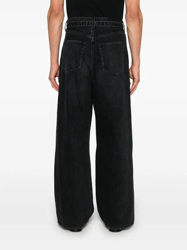 Sacai Wide-leg Jeans - Black