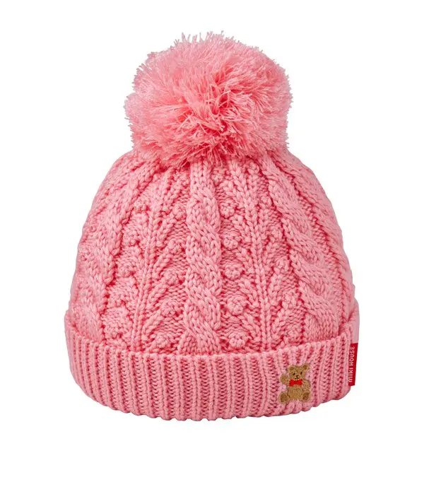 MIKI HOUSE Wool-blend Beanie - Pink