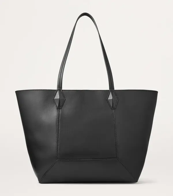 JIMMY CHOO Diamond Medium Leather Tote Bag - Black