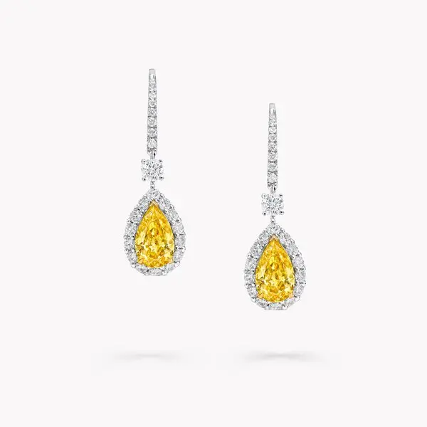 Graff Icon Pear Shape Diamond Earrings - White Gold