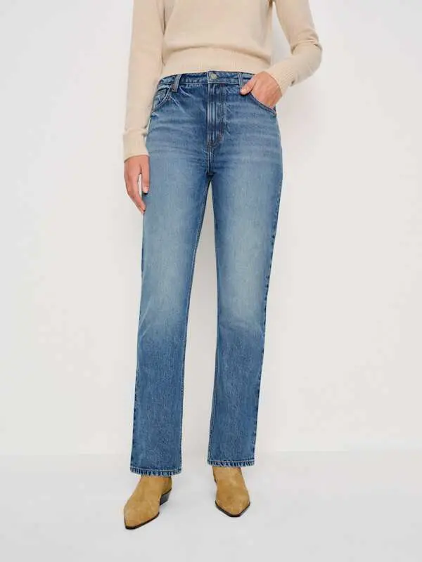 REFORMATION Jax Stretch High-rise Straight Jeans