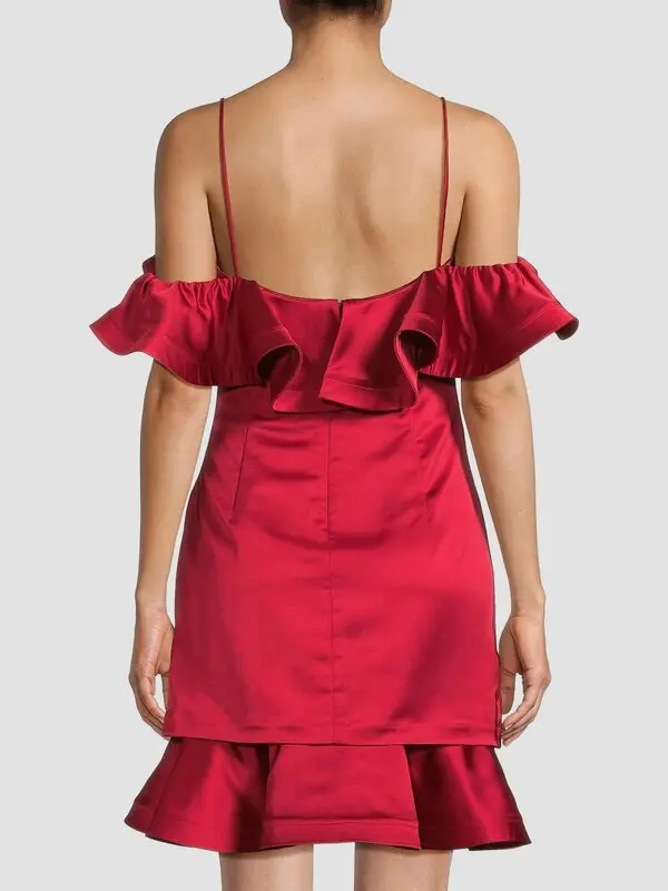 UNGARO Axelle Ruffled Satin Minidress