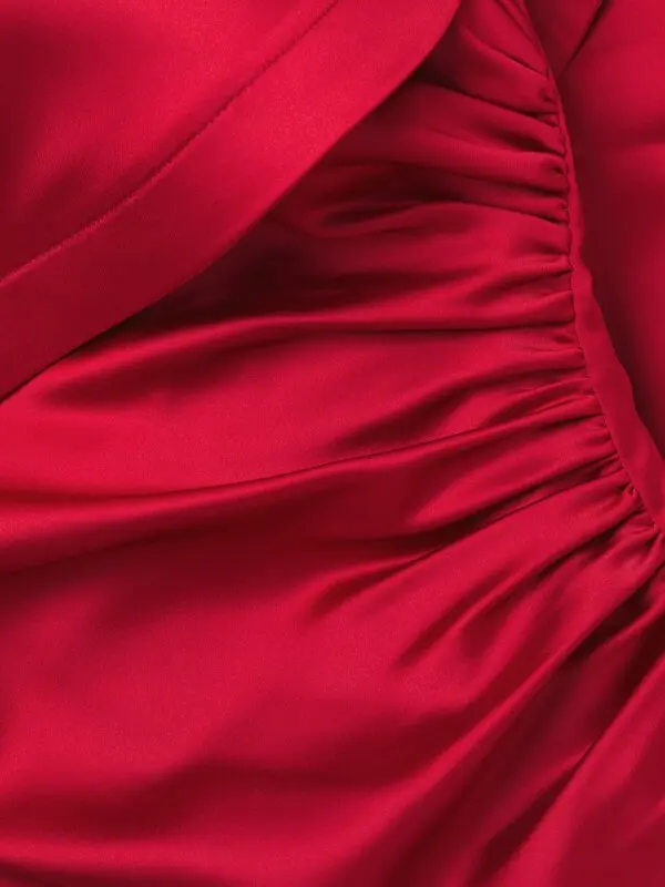 UNGARO Axelle Ruffled Satin Minidress