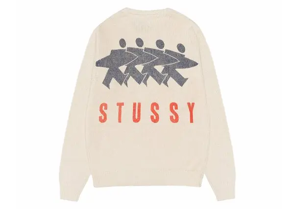 StÜssy Surfman Icon Cotton Linen Crew - Ivory