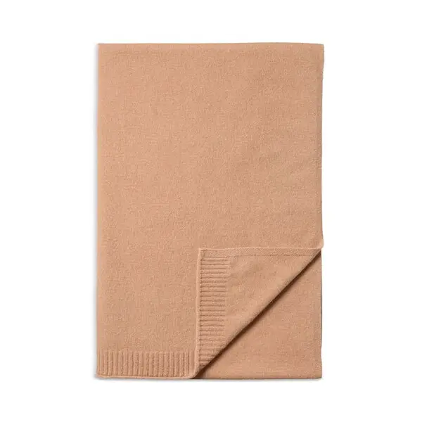 Aqua 100% Cashmere Throw Blanket Exclusive - Camel
