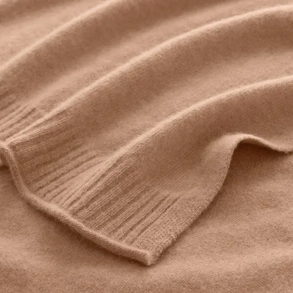 Aqua 100% Cashmere Throw Blanket Exclusive - Camel