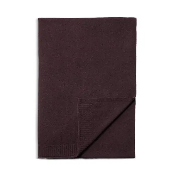 Aqua 100% Cashmere Throw Blanket Exclusive - Dark Brown