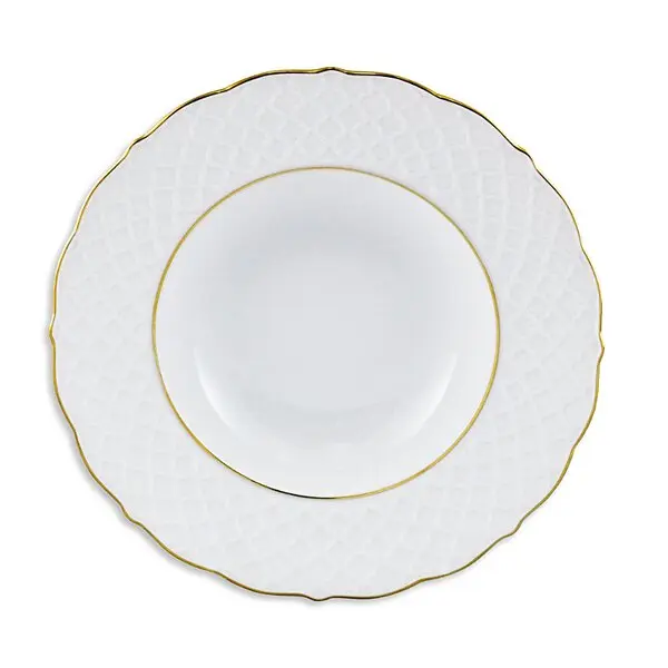 ANNA WEATHERLEY Empire Soup Plate - White/gold