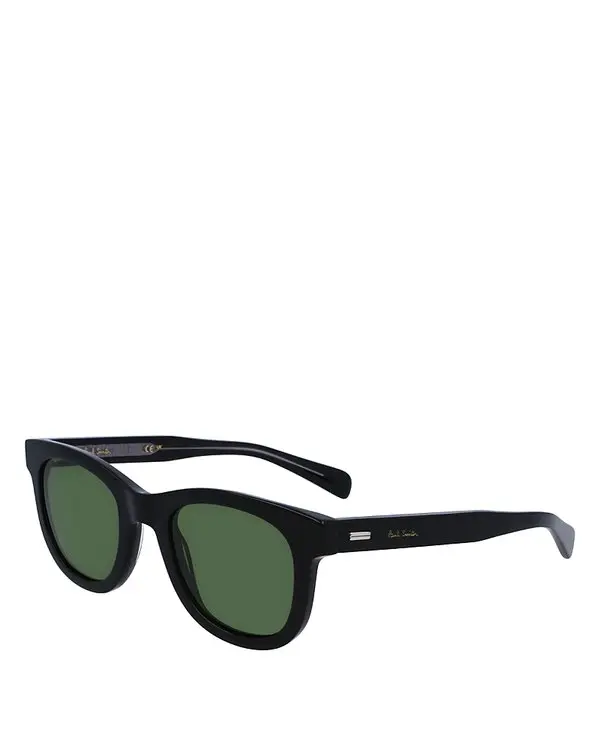 Paul Smith Halons Square Sunglasses, 51mm - Black/green Solid