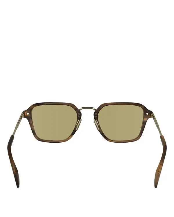 Paul Smith Kean Rectangular Sunglasses - Brown/tan Solid