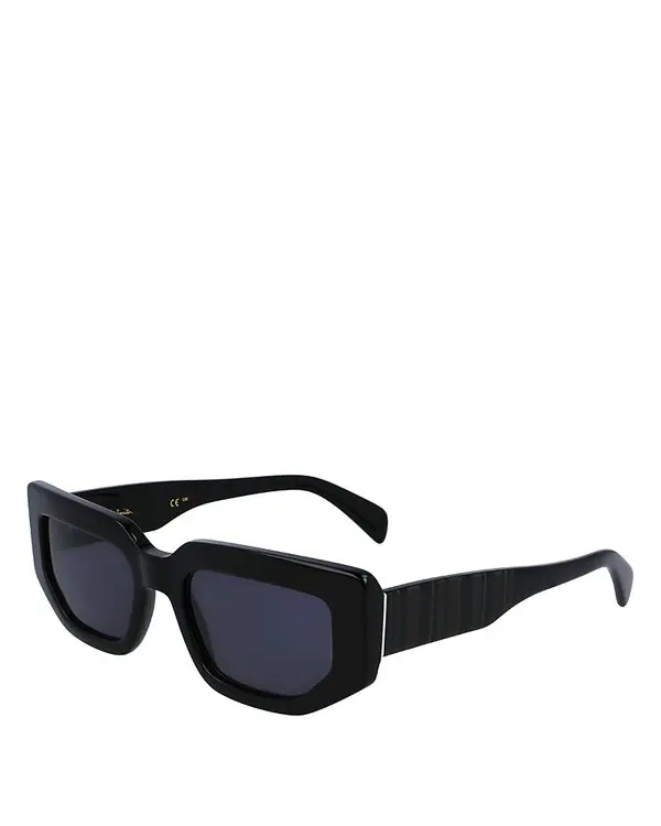 Paul Smith Kennet Geometric Sunglasses, 54mm - Black/gray Solid
