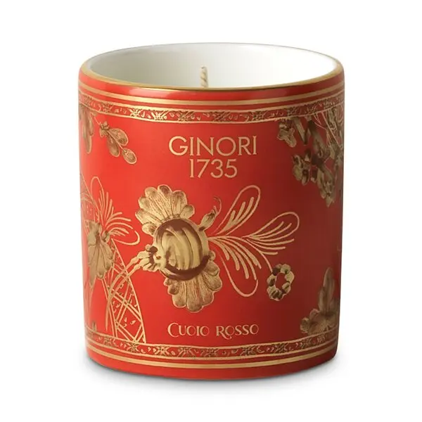 GINORI 1735 Oriente Italiano Scented Candle Cuoio Rosso - Red