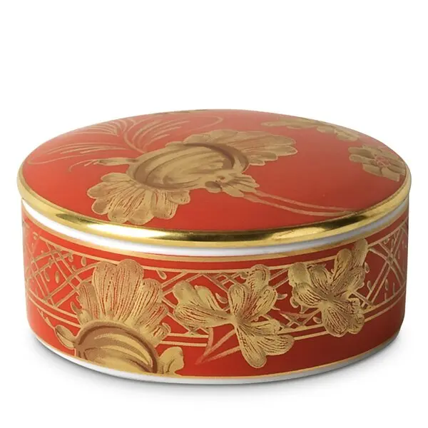 GINORI 1735 Oriente Italiano Rubrum Porcelain Box - Red