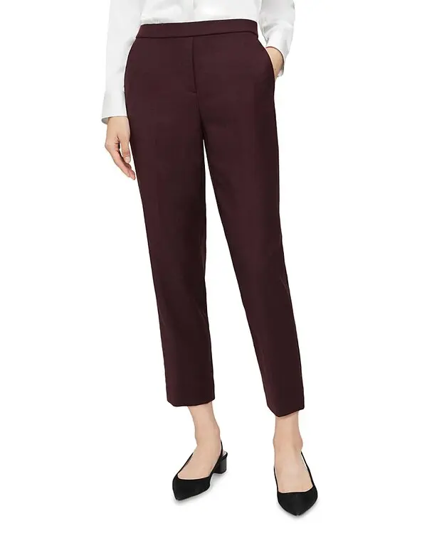 Theory Sleek Flannel Treeca Pull On Pant - Merlot