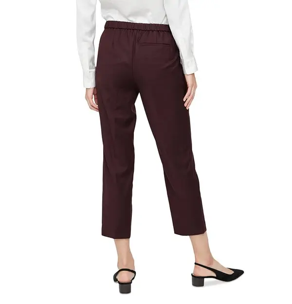 Theory Sleek Flannel Treeca Pull On Pant - Merlot