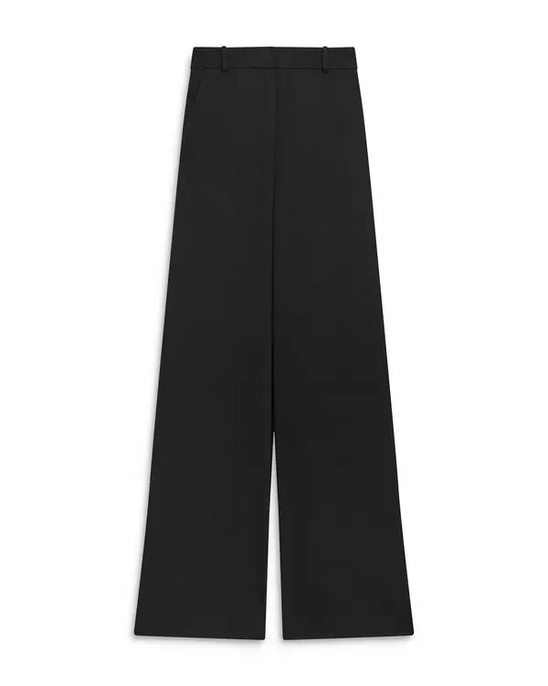 Theory Straight Leg Knit Trouser - Black