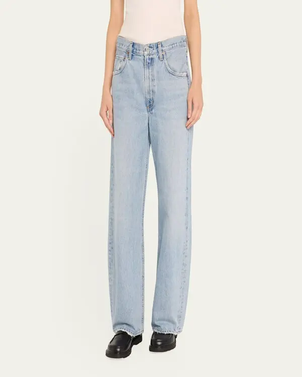 AGOLDE Low Curve Wide Leg Jeans - Ltblue