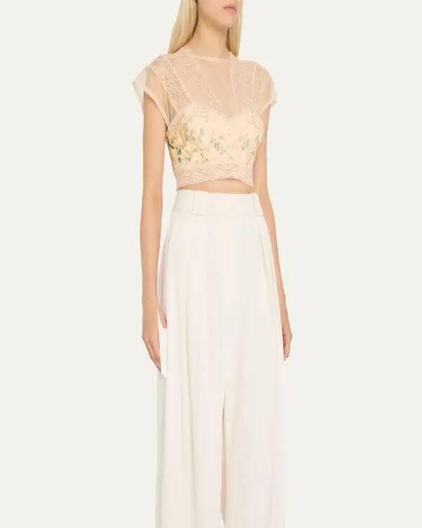 Camilla Lace Splice Top