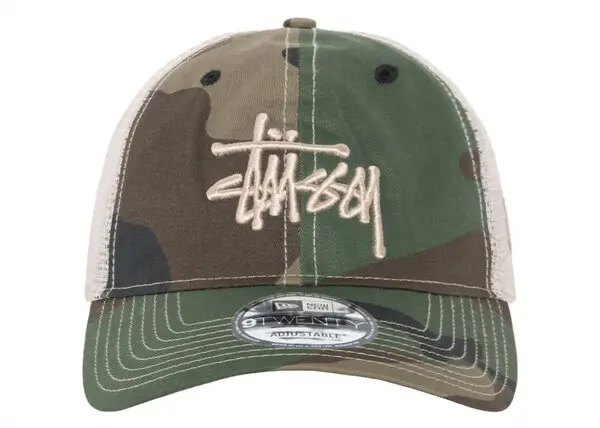StÜssy New Era 9twenty Basic Trucker Cap - Woodland Camo