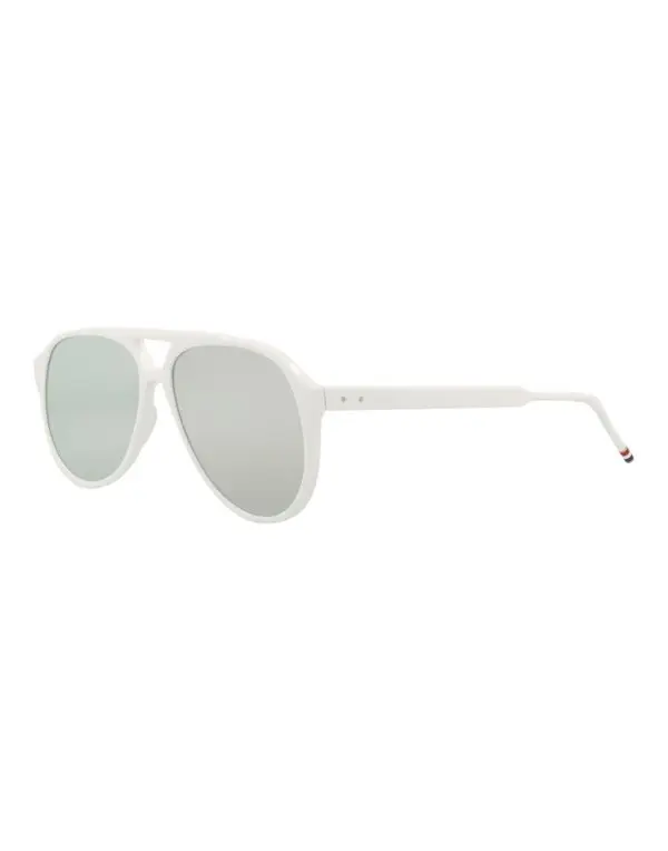 Thom Browne unisex  63mm White Aviator Sunglasses Thom Browne 63mm Unisex White Aviator Sunglasses | eBay main image 3